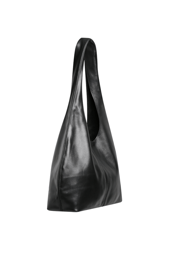 The Clover Slouch Mini | Black Leather - The Bali Tailor