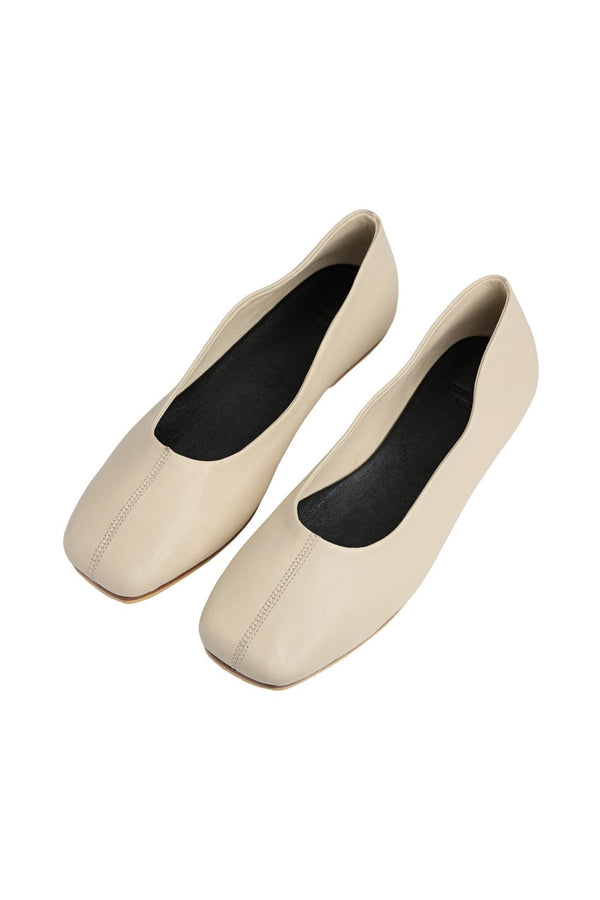 The Mabel Ballet Flat | Creme - The Bali Tailor