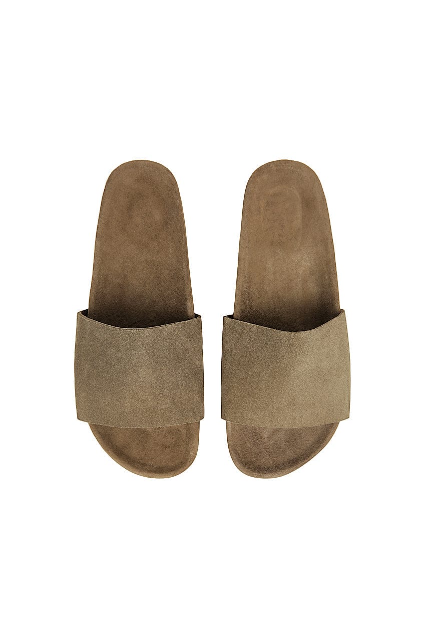 The Tom Slide | Olive Suede | The Bali Tailor